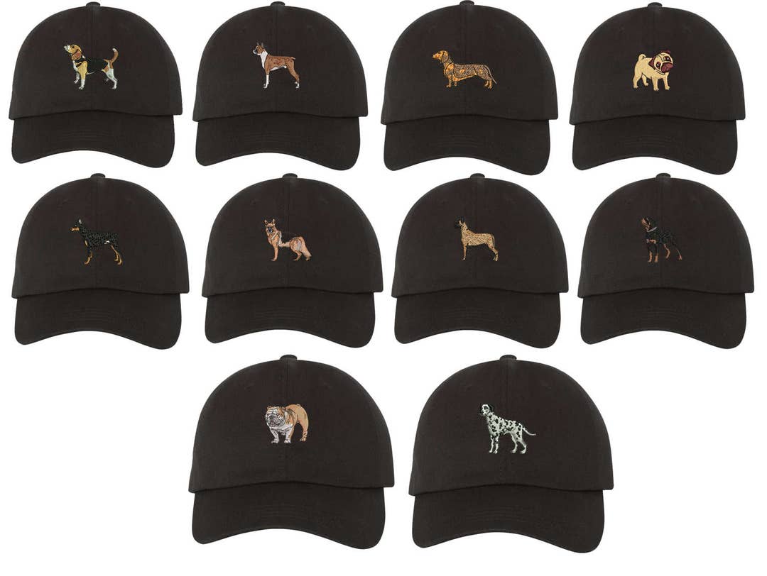 Dog Baseball Cap German Shepard Baseball Cap Pug Dad Hat Boxer Bulldog ...