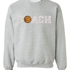 Coach Embroidered Sweatshirt, Basketball Coach, Soccer Coach, Unisex ...