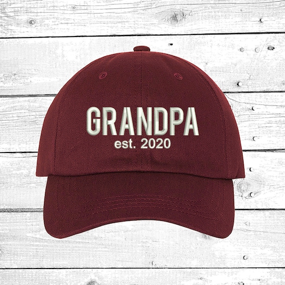 GRANDPA EST 2020 Dad Hat Grandfather 2020 Hat Grandma Est. | Etsy