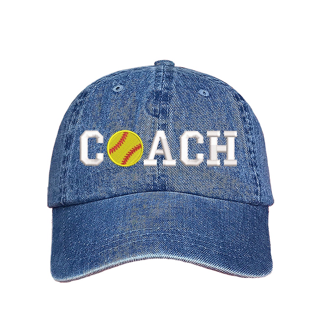 Softball COACH Hats Coach Caps Softball Coach Dad Hat Softball Coach ...