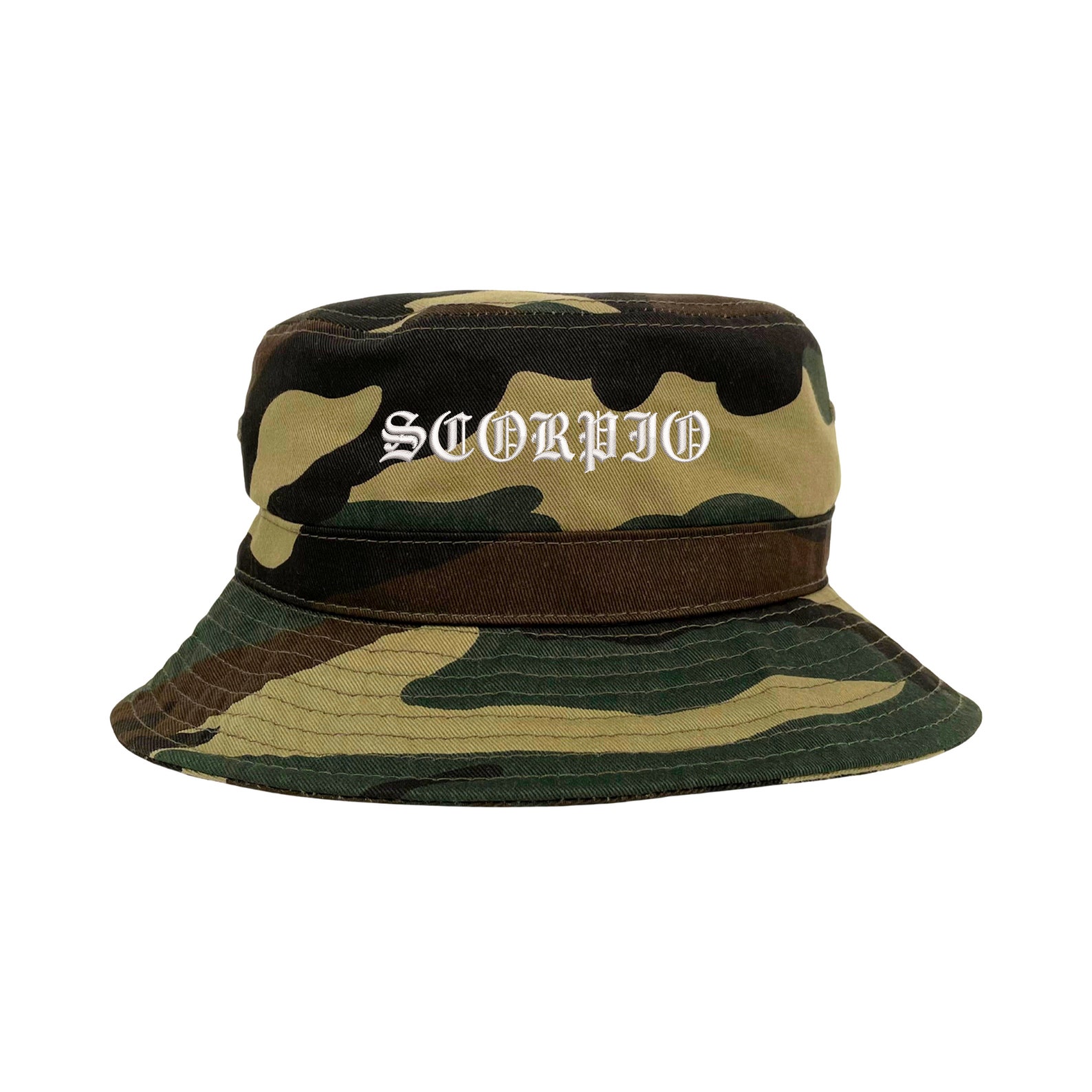 Scorpio Uppercase Bucket Hat, Embroidered Hat, Astrology Bucket Hat ...