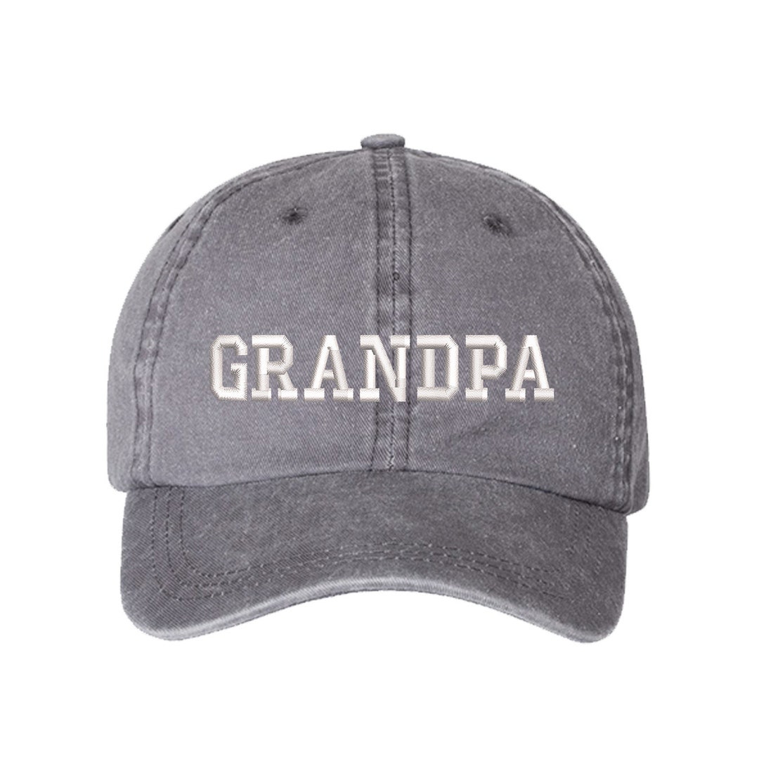 Embroidered Grandpa Dad Hat, Washed Baseball Cap - Etsy