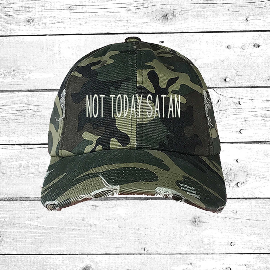 NOT TODAY SATAN Temptation Hat Funny Religion Tumblr Hat Satan ...