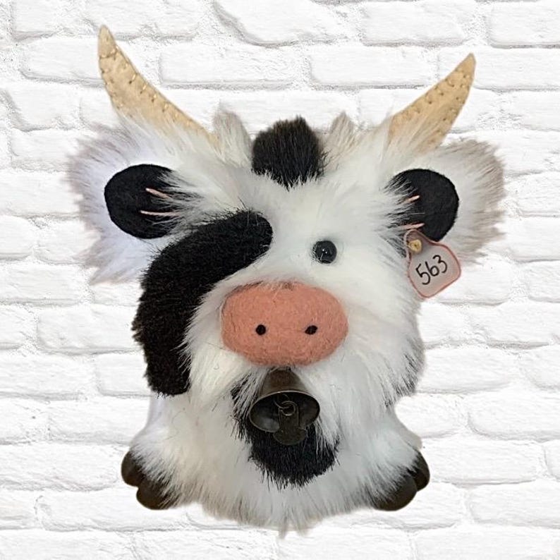 Handmade Holstein Cow Gnome, Farmhouse Decor - Etsy