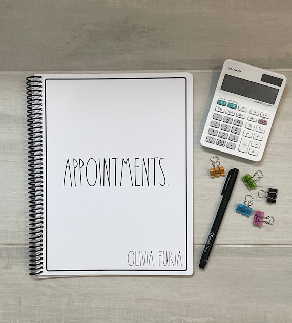 Dated 12 Month Appointment Book Start Any Month 3 Sizes - Etsy