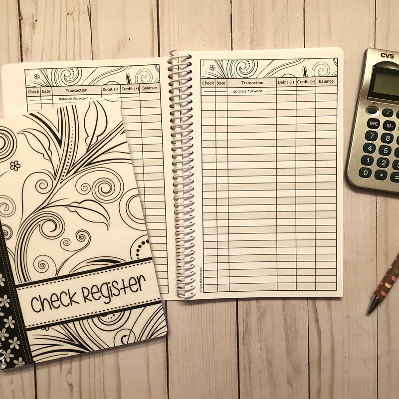 Check Book Register - Etsy