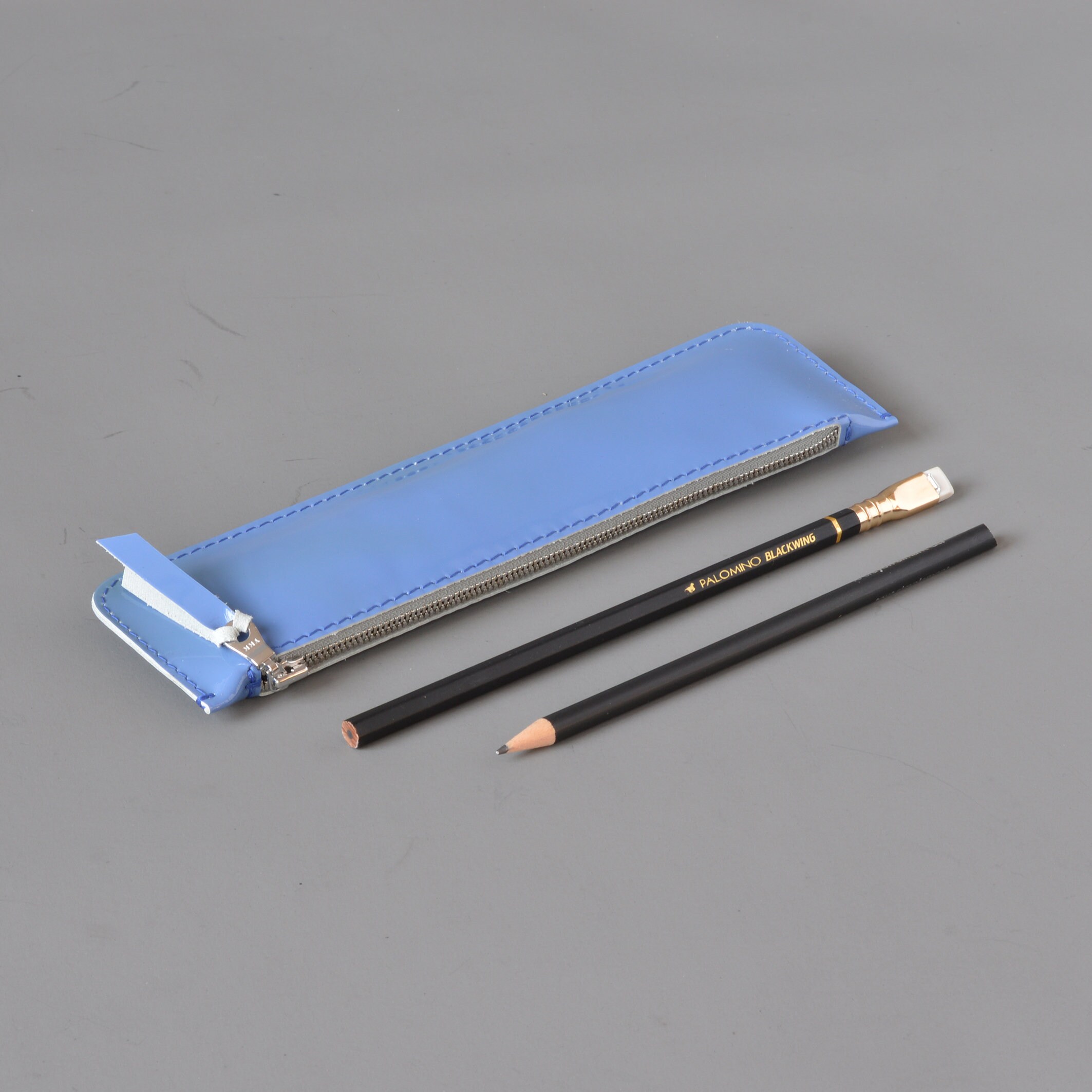 Handmade Blue Leather Pencil Pen Case | Etsy