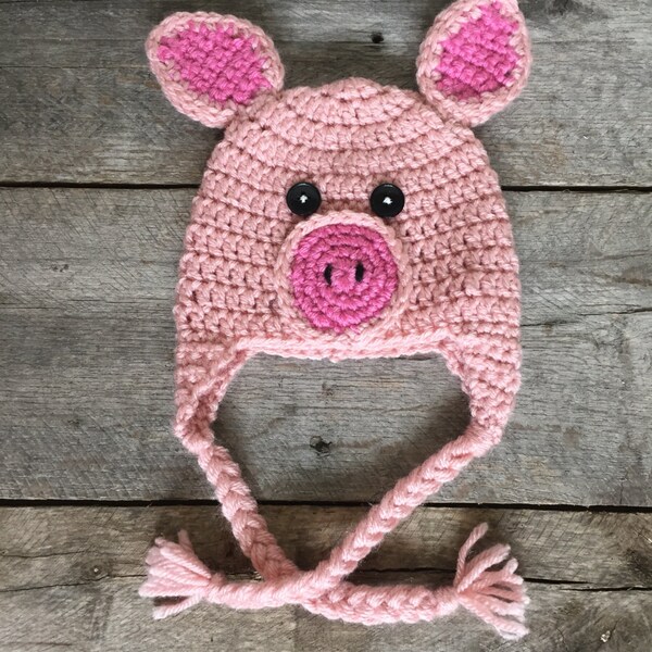 Crochet Pig Hat - Etsy