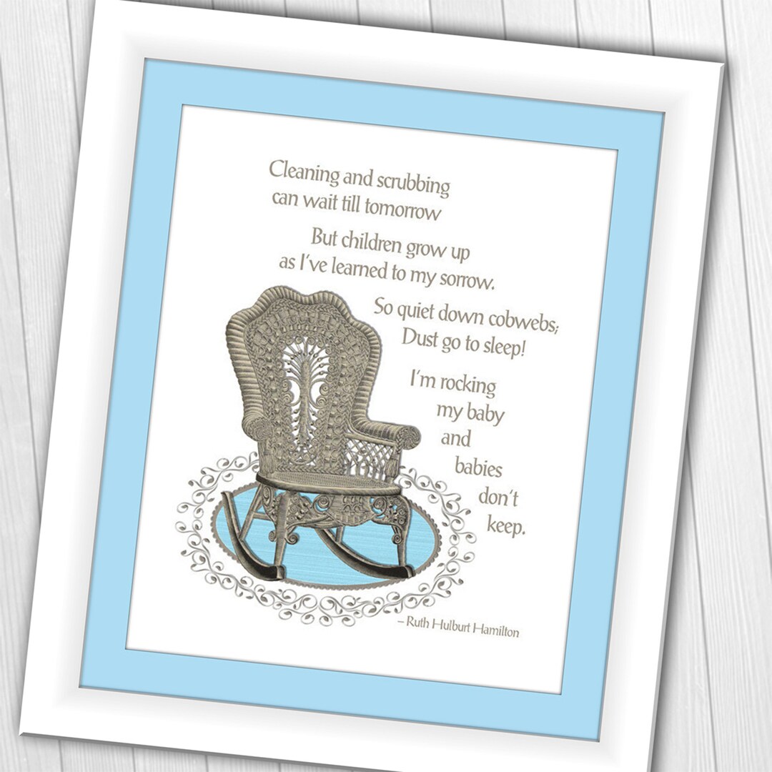 8 X 10 Instant Download Rock My Baby Cause Babies Don't Sleep BLUE ...