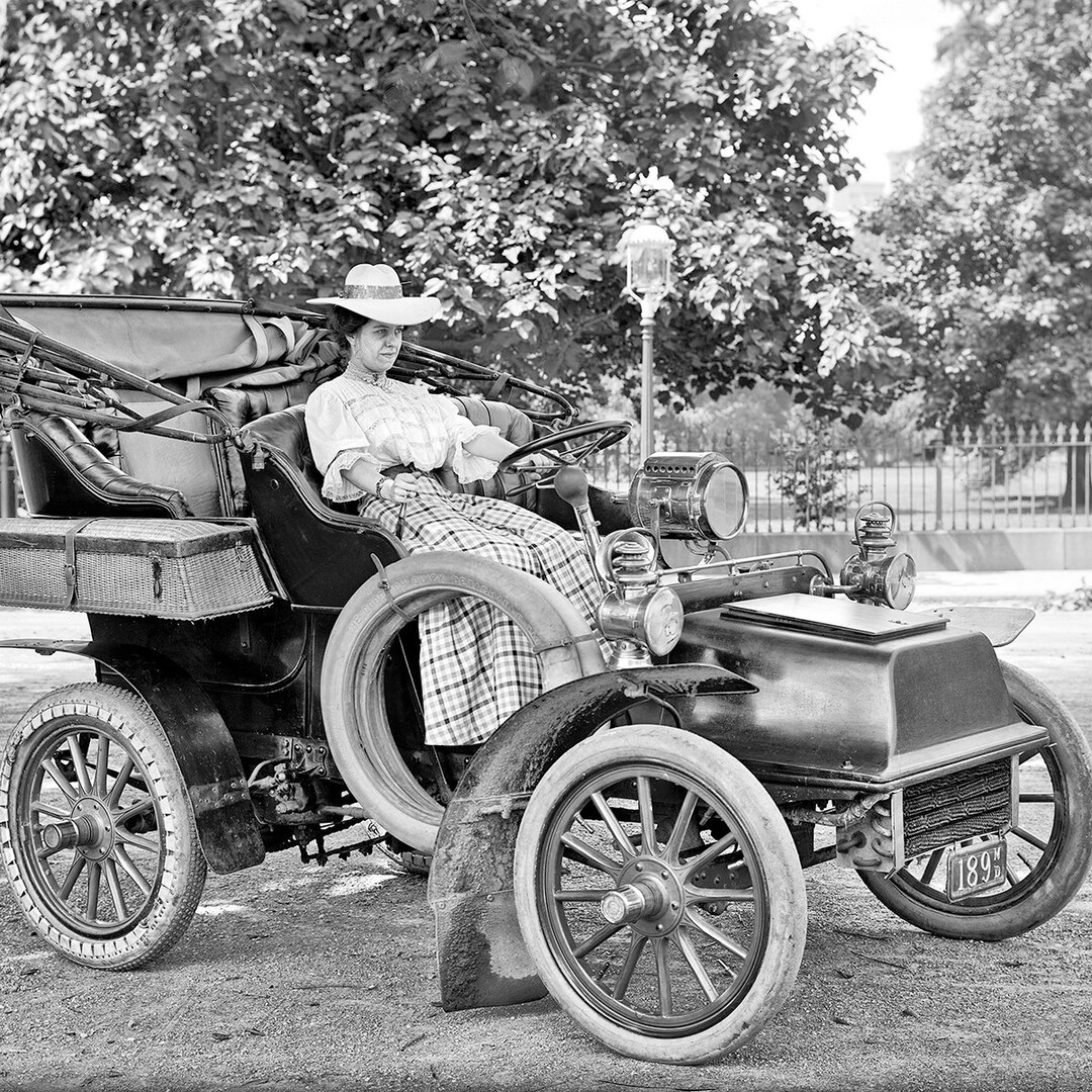 Instant Download Vintage Image 1908 Runabout Woman Driving 8 In. X 10 ...