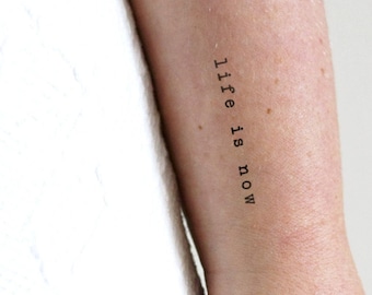 Live Life to the Fullest Temporary Fake Tattoo Sticker set of - Etsy