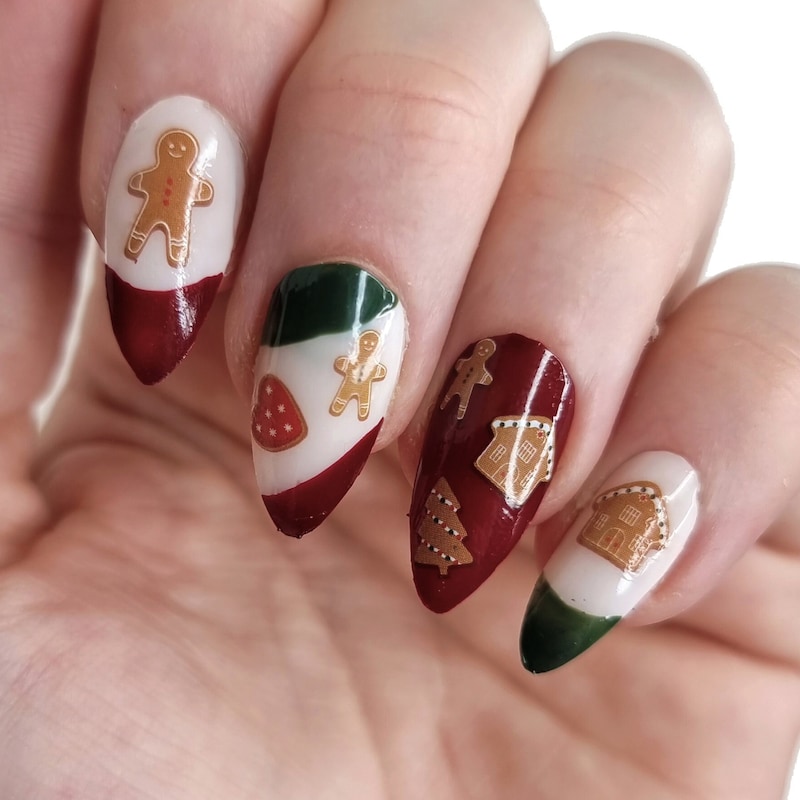 Holiday Nail Decals - Etsy