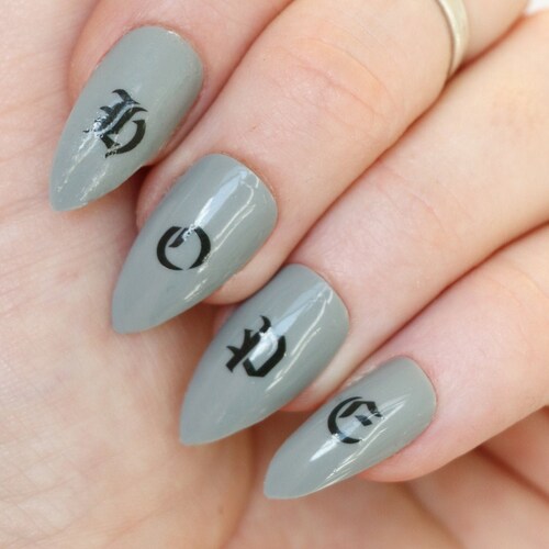 Old English Letter Waterslide Nail Decals / Alphabet Nail - Etsy