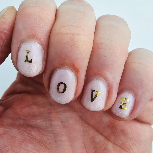 Letter Nail Decals - Etsy