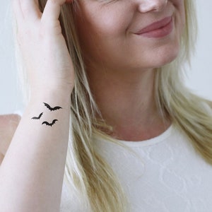 Bats Temporary Tattoo | Bat Tattoo | Halloween Tattoo | Gothic Tattoo ...
