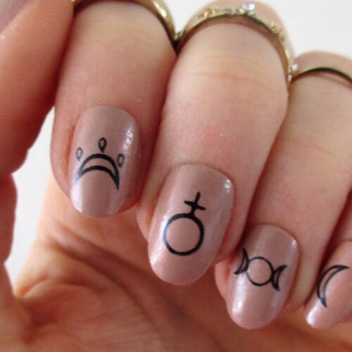 White Witch Waterslide Nail Decals / Nail Decals / Nail Art / - Etsy