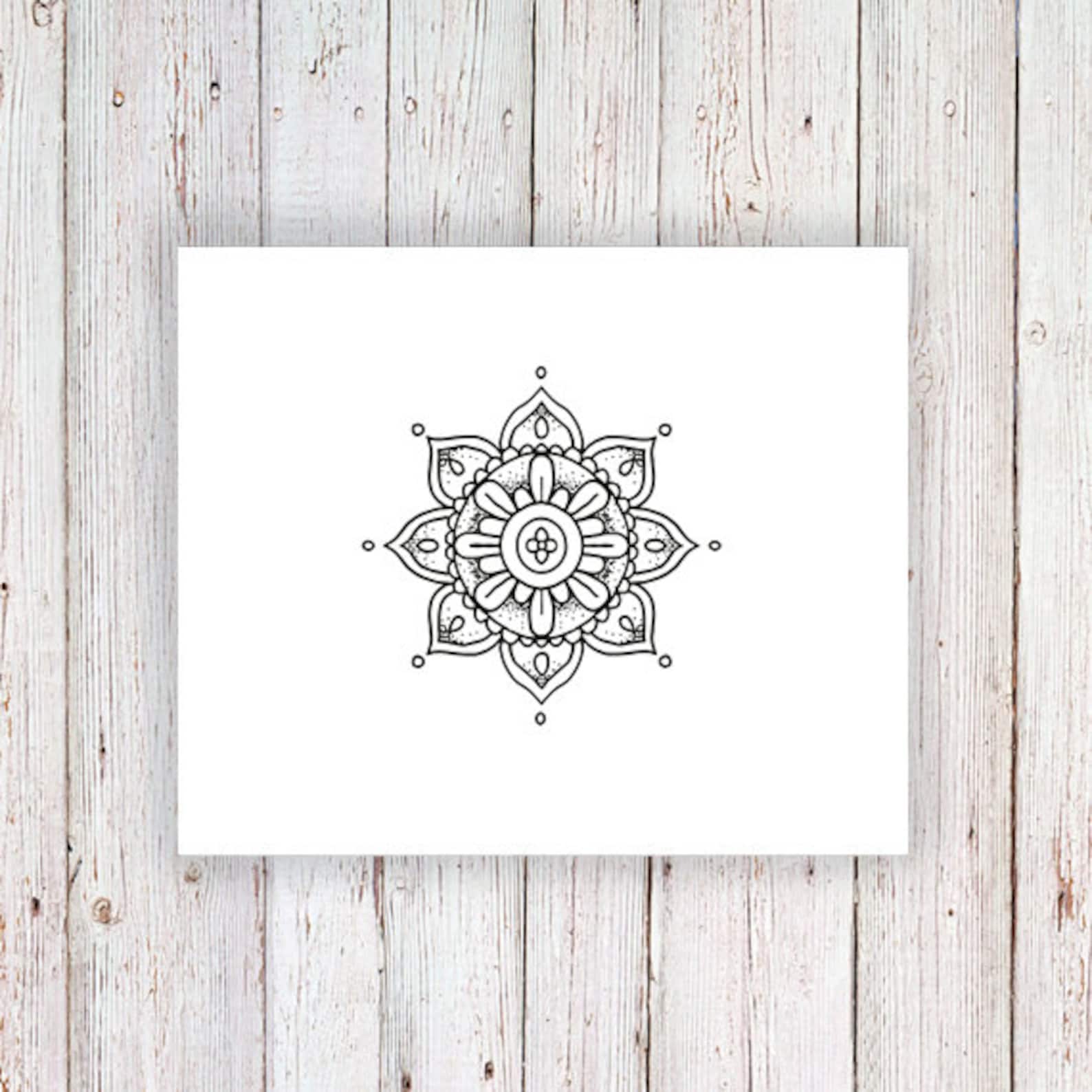 Small mandala temporary tattoos / mandala tattoo / small | Etsy