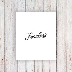 Fearless Temporary Tattoo | Word Tattoo | Small Temporary Tattoo ...