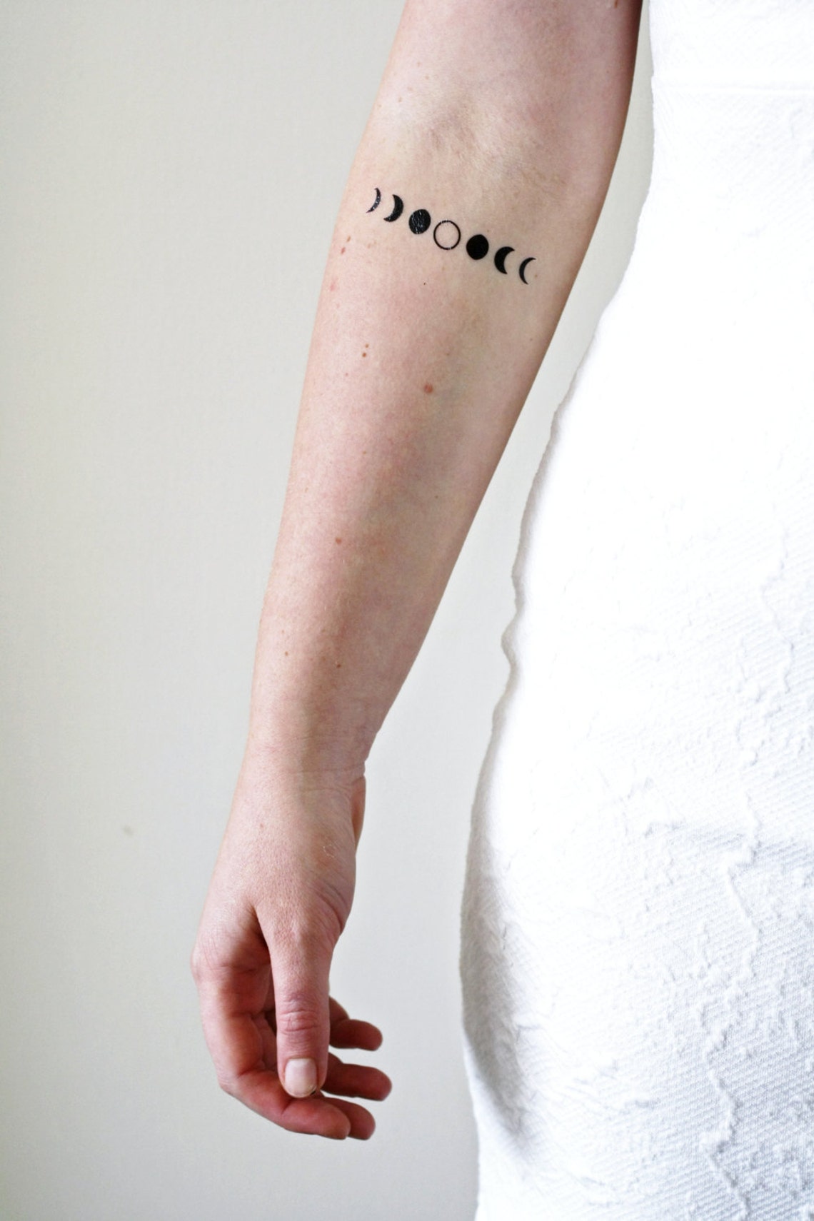 Set of Two Moon Phase Temporary Tattoos / Moon Temporary - Etsy