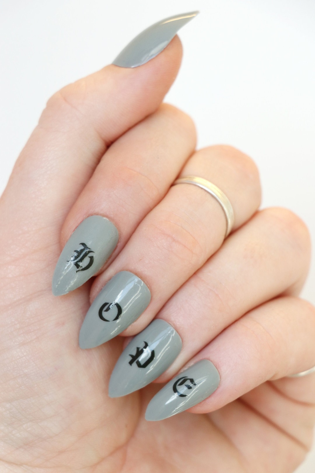 Old English Letter Waterslide Nail Decals | Alphabet Nail Decals ...