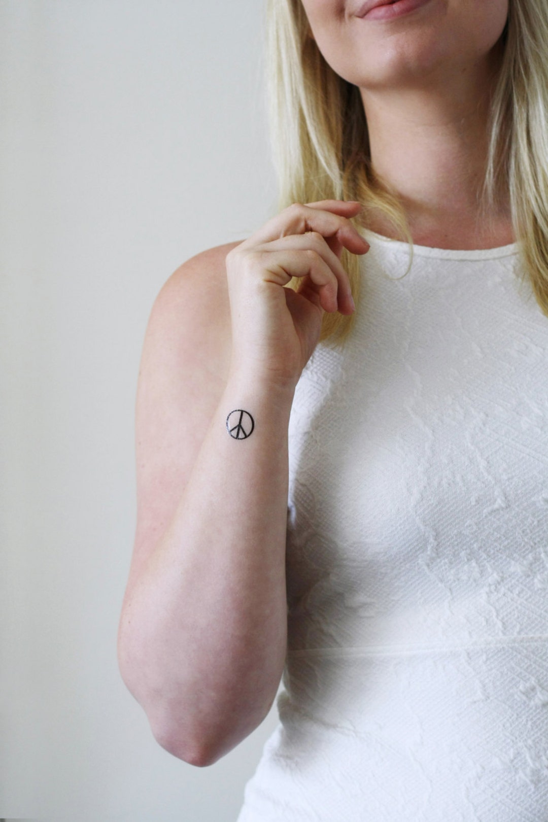 4 Small Peace Sign Temporary Tattoos | Small Temporary Tattoo | Wrist ...