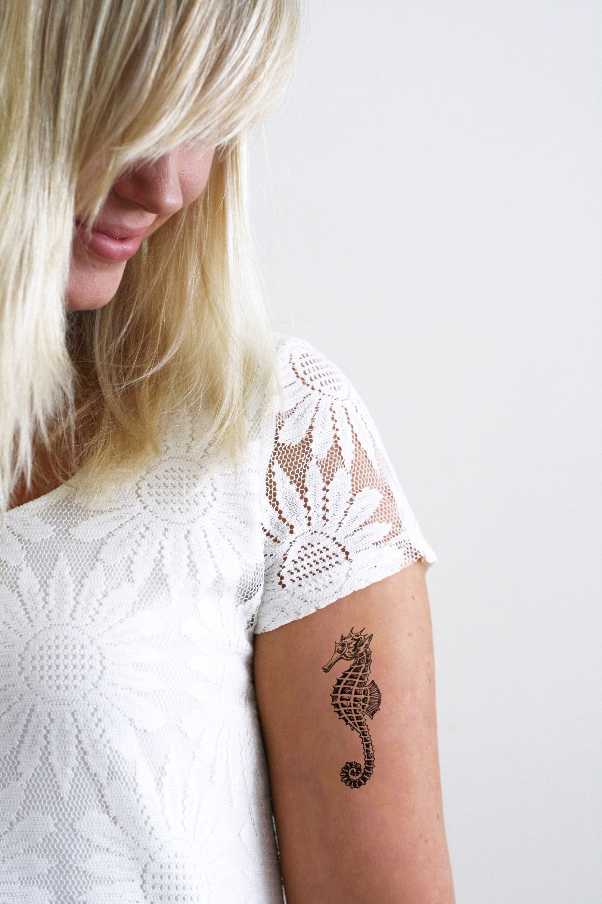 Lace Seahorse Tattoo Time Bomb Tattoos & Curiosities Sarah Did This