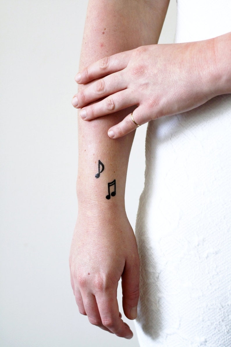 4 Small Musical Note Temporary Tattoos / Small Temporary | Etsy