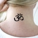 Om Tattoo | Aum Symbol Tattoo | Om Temporary Tattoo | Meditation Tattoo ...