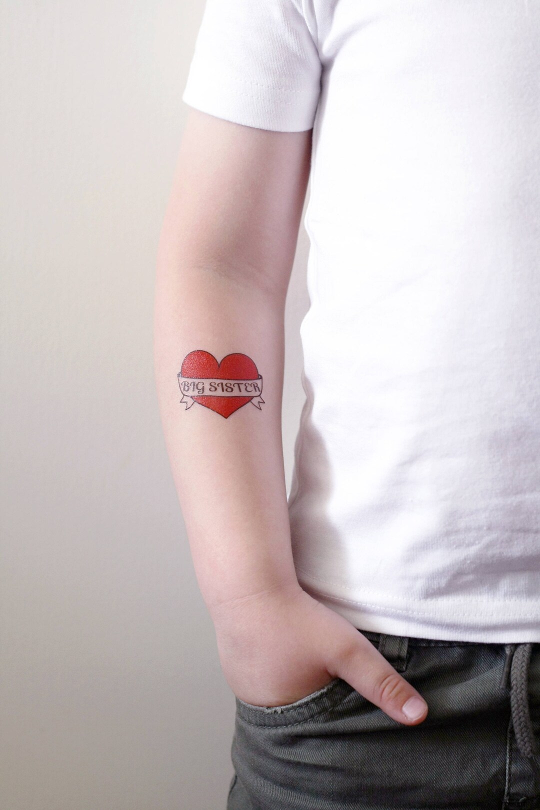 Big Sister Temporary Tattoo | Baby Shower Gift | Big Sister Tattoo ...