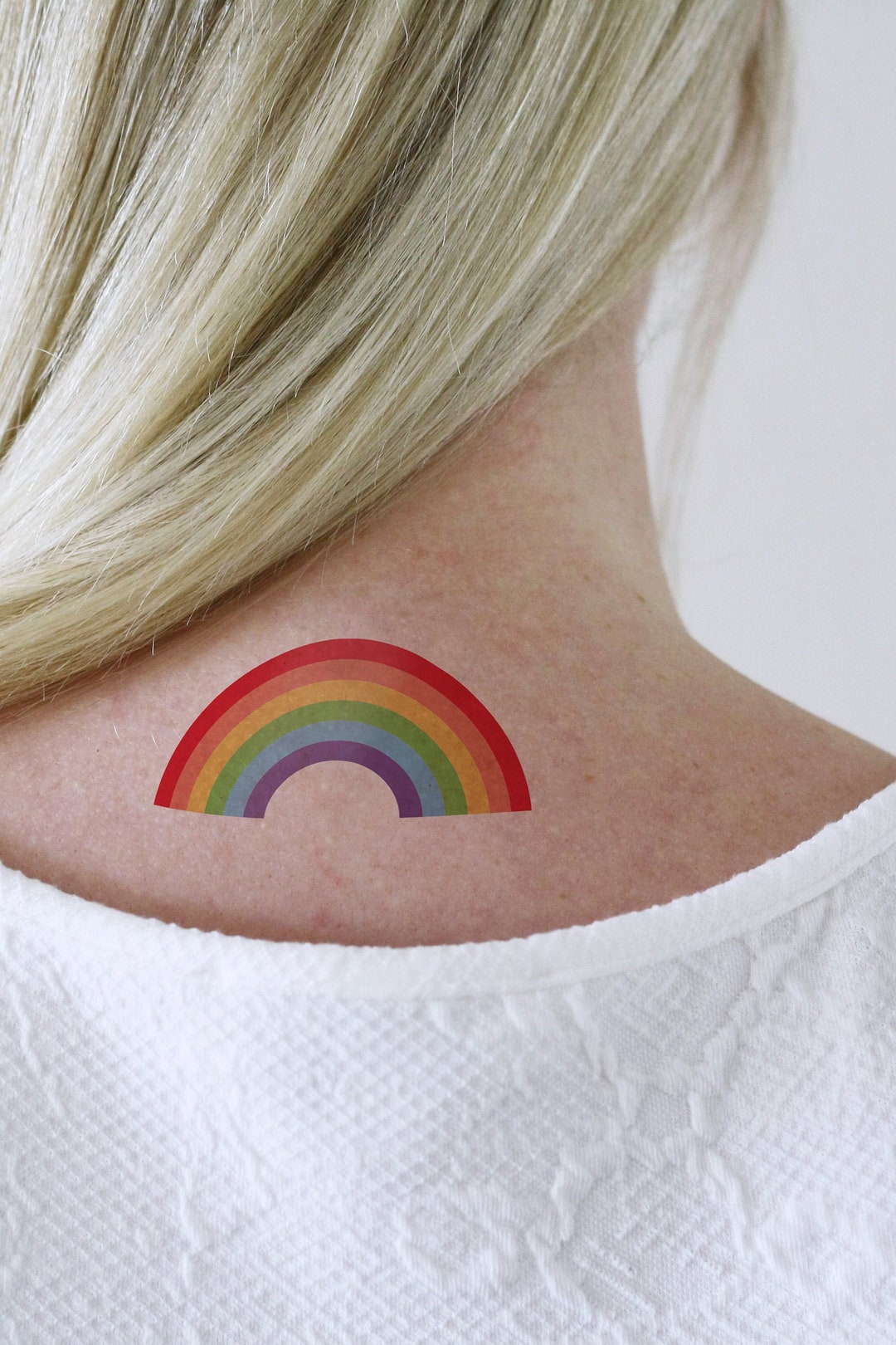 Rainbow Temporary Tattoo / Small Temporary Tattoo / Love - Etsy