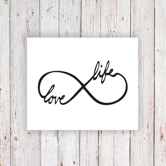 Infinity Temporary Tattoo – Love Life Symbol With Minimal Uplifting ...