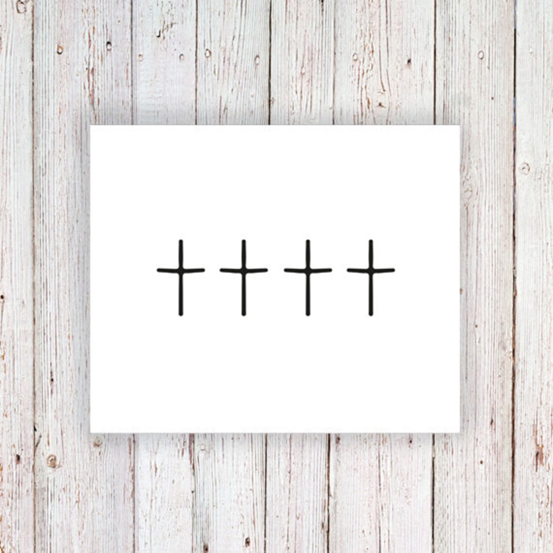 Set of 4 Small Cross Temporary Tattoos / Cross Tattoo / Small - Etsy