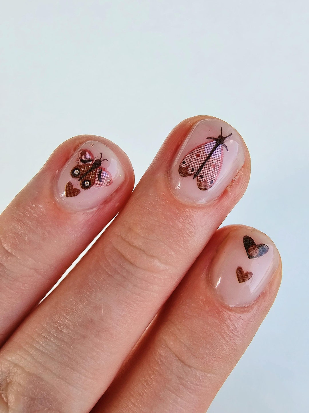 Moth, Butterfly, Snake and Hearts Waterslide Nail Decals | DIY Nail Art ...