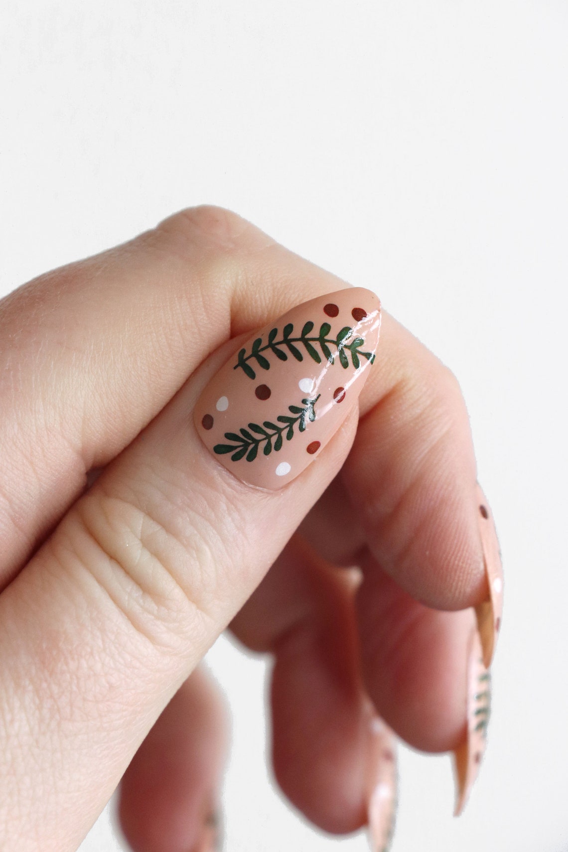 Mistletoe Leaves Waterslide Nail Decals / Misteltoe Nail - Etsy