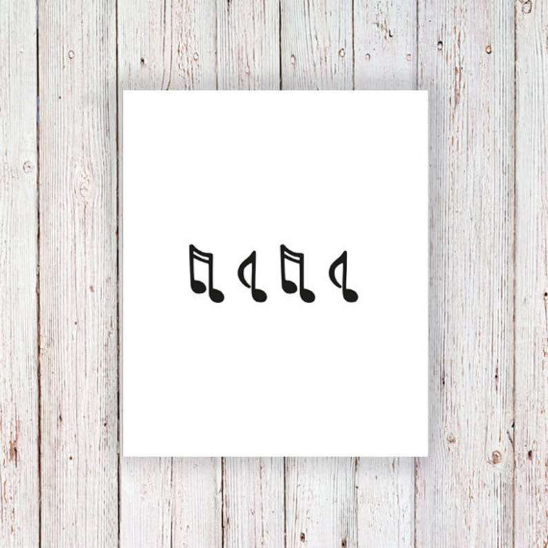 4 Small Musical Note Temporary Tattoos / Small Temporary | Etsy