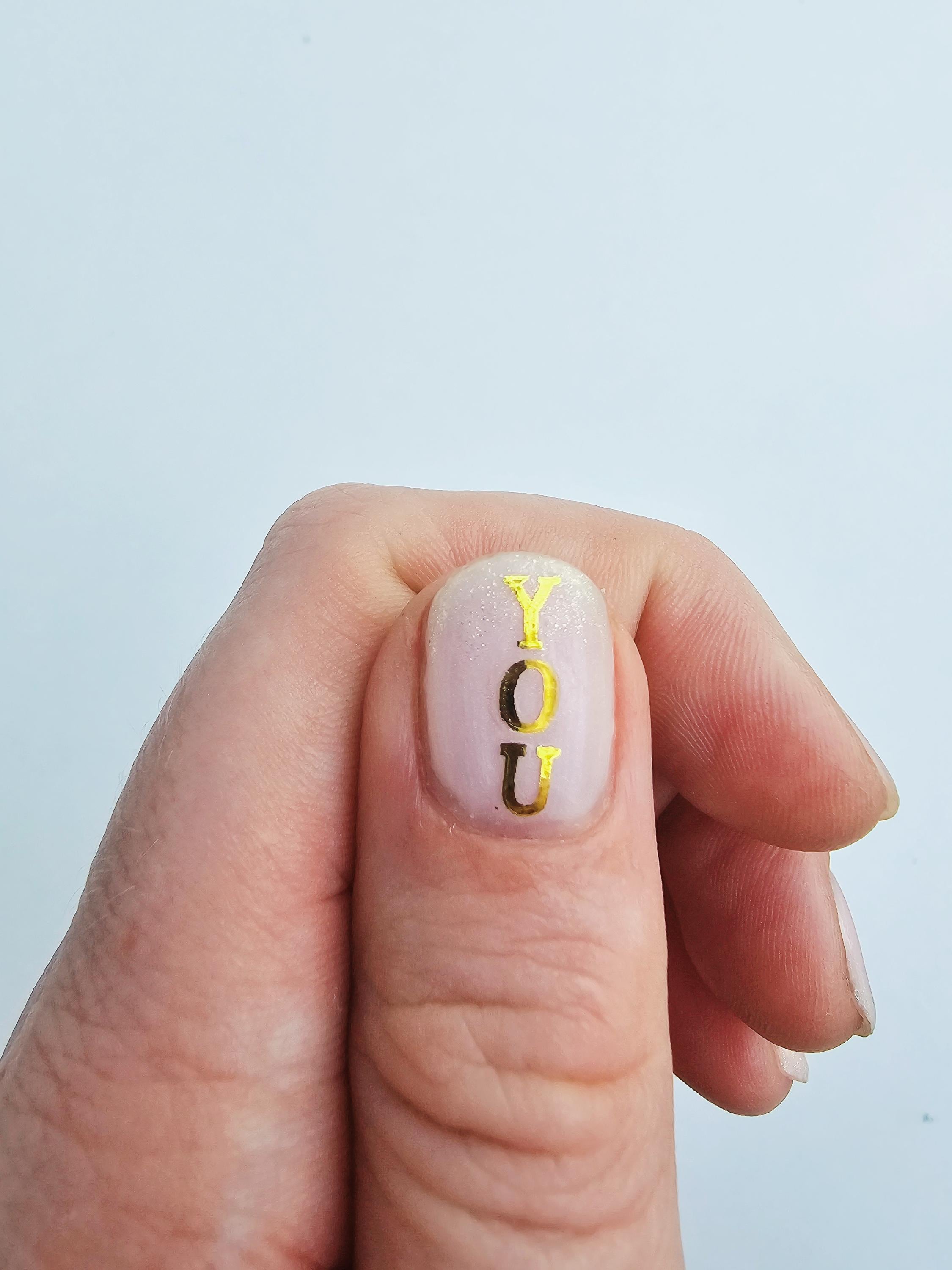 Gold Letter Waterslide Nail Decals | Alphabet Nail Stickers | Word Nail ...