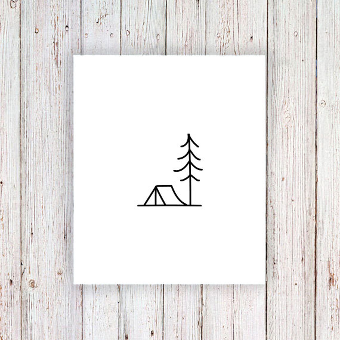 Tent and Tree Temporary Tattoo | Tent Tattoo | Tree Tattoo | Travel ...