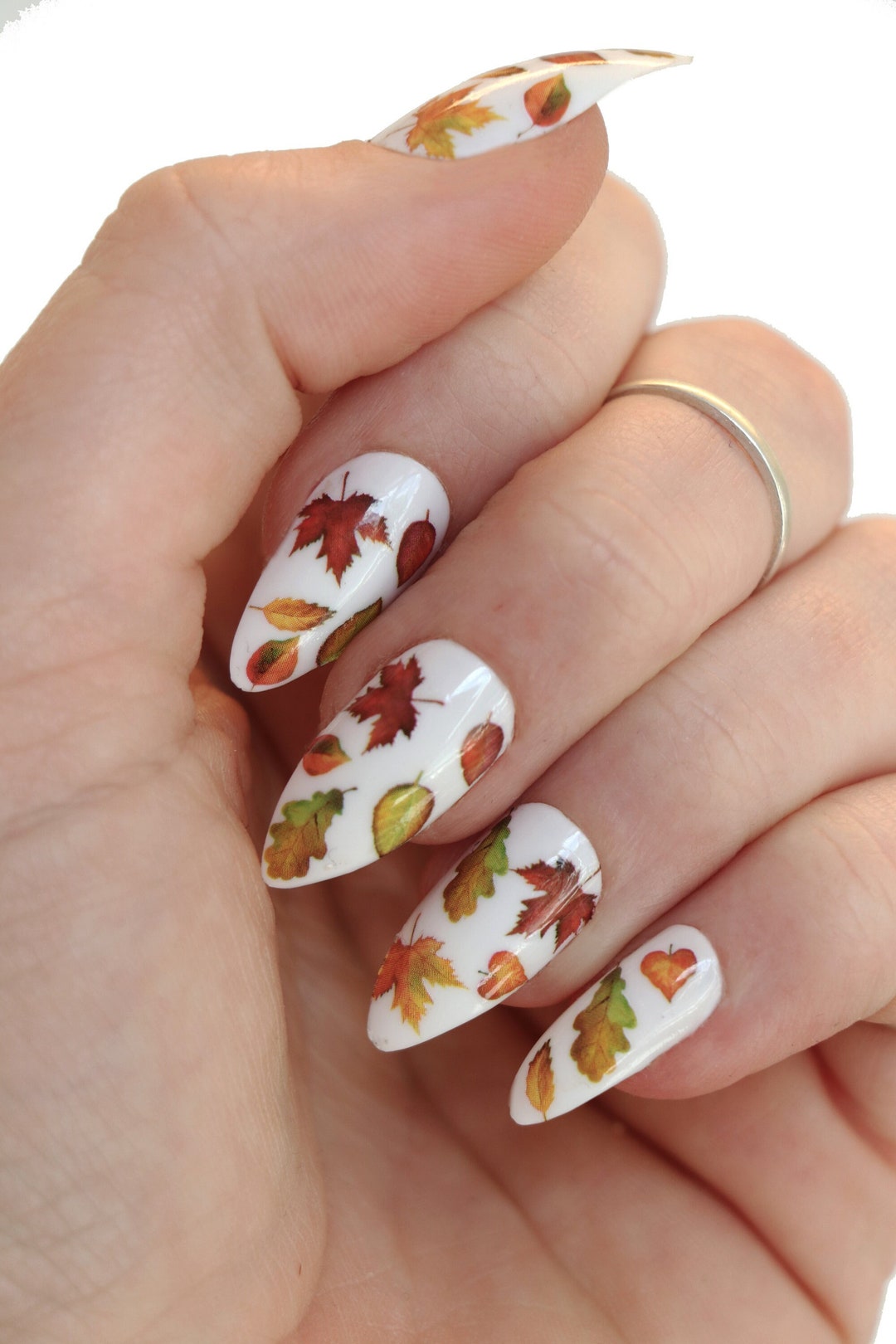 Autumn Leaves Nail Decals | DIY Nail Art | Fall Nail Stickers | Fall ...