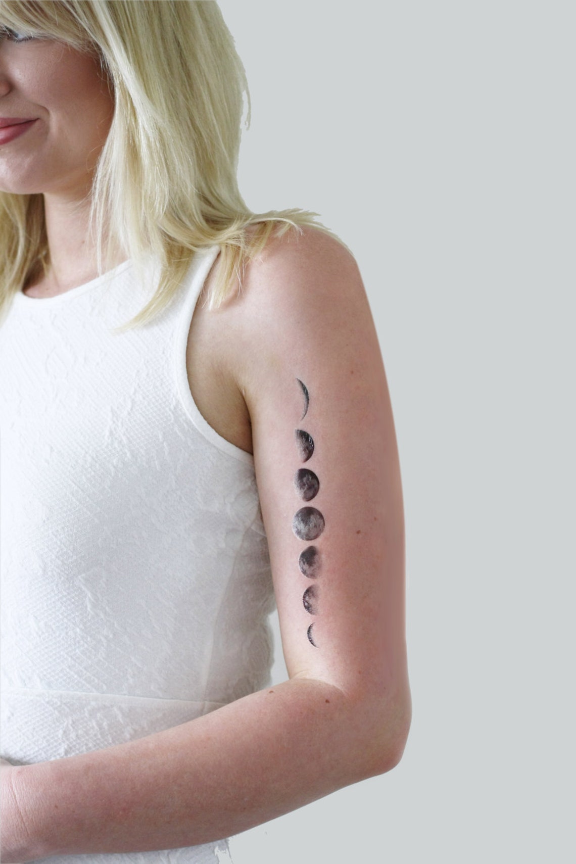 Moon Phase Temporary Tattoo / Moon Temporary Tattoo / Moon - Etsy UK