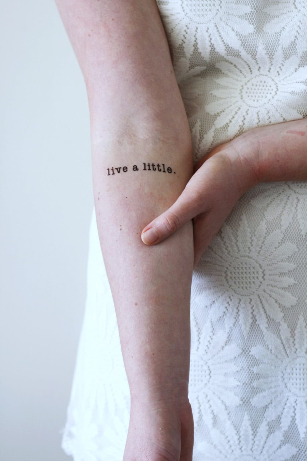 2 Live a Little Temporary Tattoos / Quote Temporary Tattoo / | Etsy