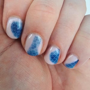 Mermaid Nail Decals | Ocean Nails | Swimmer Nail Art | Fish Scales ...