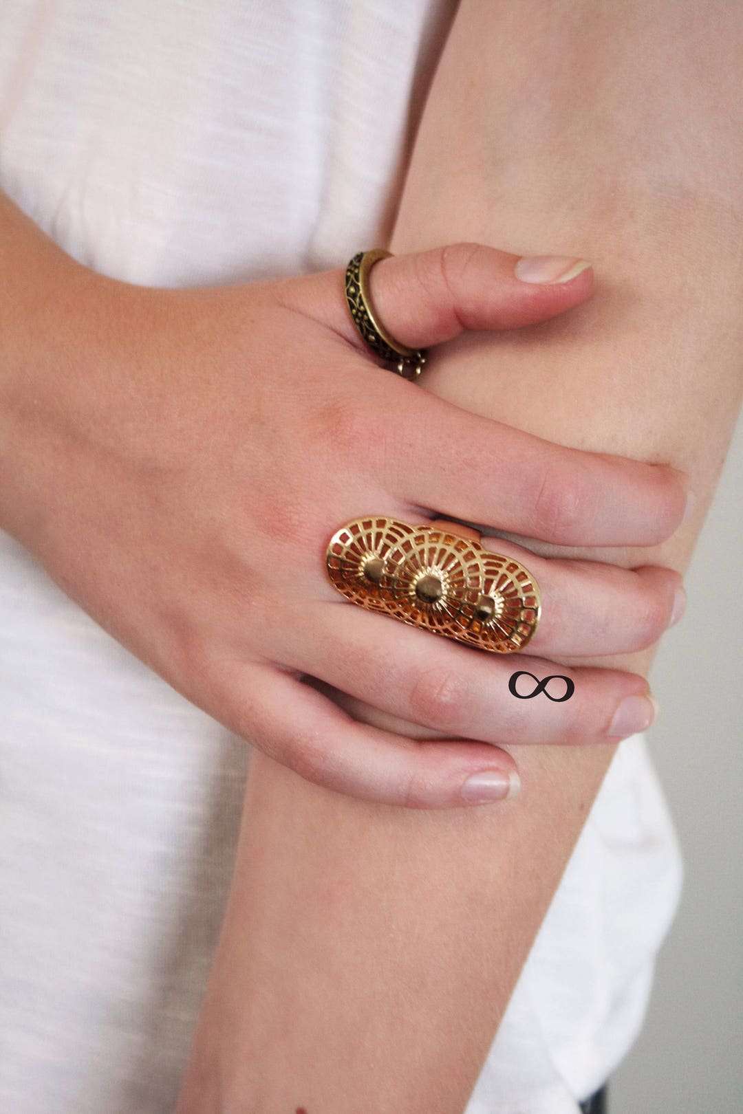 Small Infinity Symbol Finger Temporary Tattoo Set | Friendship Tattoo ...