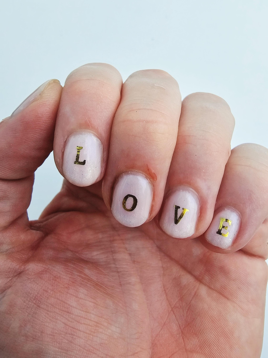 Gold Letter Waterslide Nail Decals | Alphabet Nail Stickers | Word Nail ...