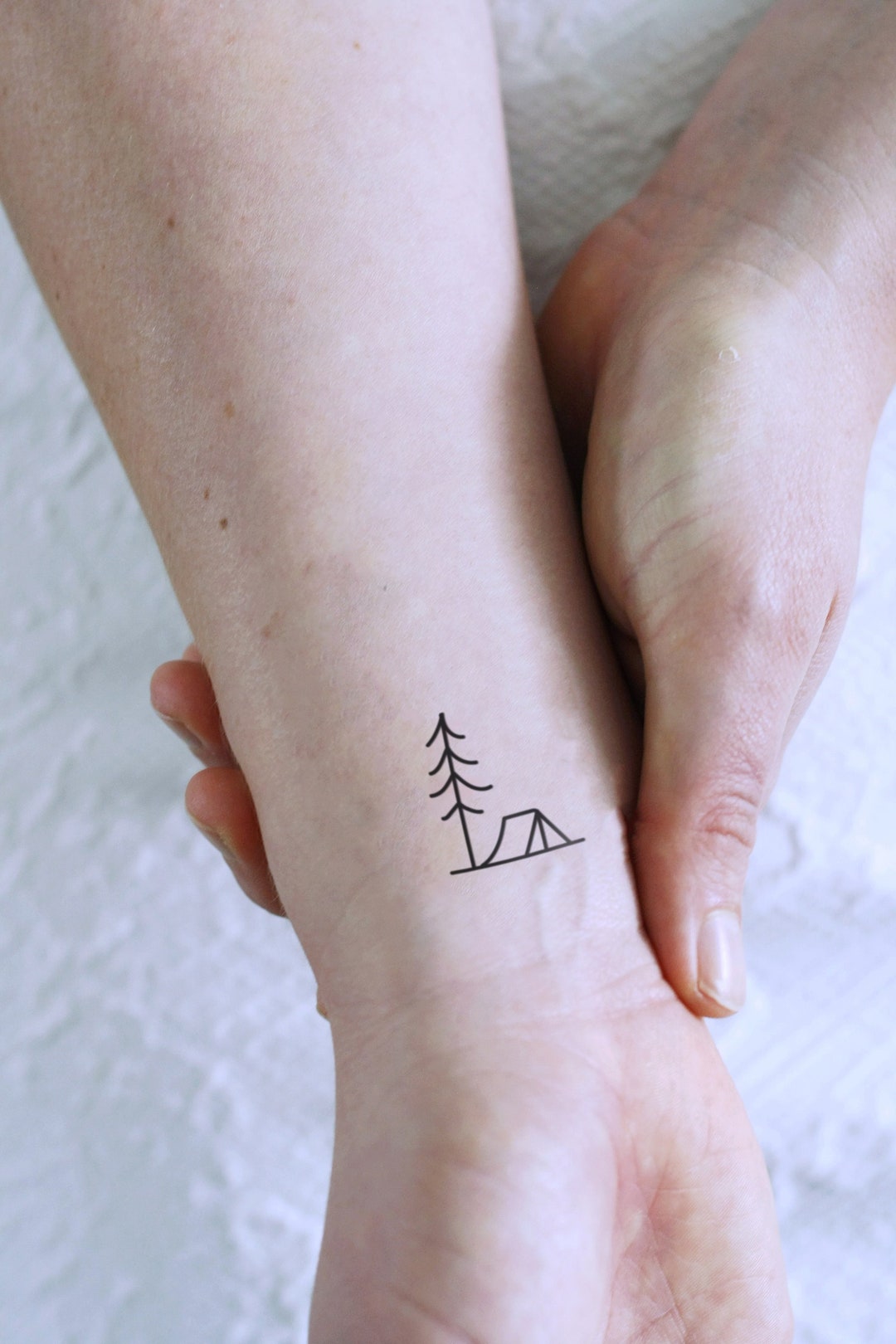 Tent and Tree Temporary Tattoo | Tent Tattoo | Tree Tattoo | Travel ...
