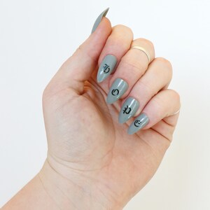 Old English Letter Waterslide Nail Decals | Alphabet Nail Decals ...