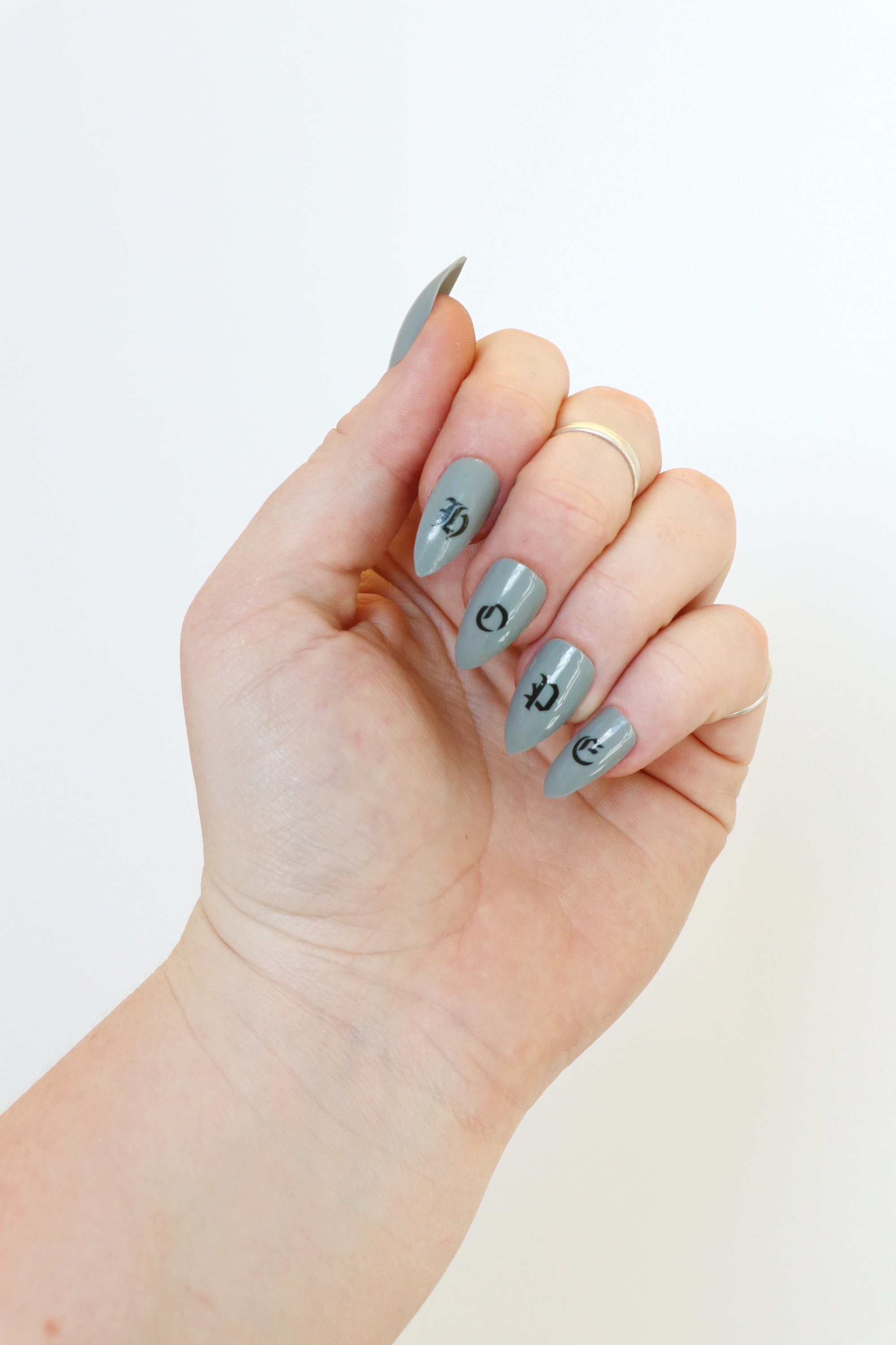 Old English Letter Waterslide Nail Decals | Alphabet Nail Decals ...