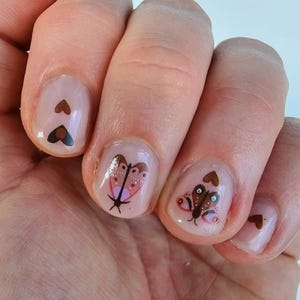 Moth, Butterfly, Snake and Hearts Waterslide Nail Decals | DIY Nail Art ...