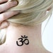 Om Tattoo | Aum Symbol Tattoo | Om Temporary Tattoo | Meditation Tattoo ...