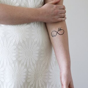 Infinity Temporary Tattoo – Love Life Symbol With Minimal Uplifting ...