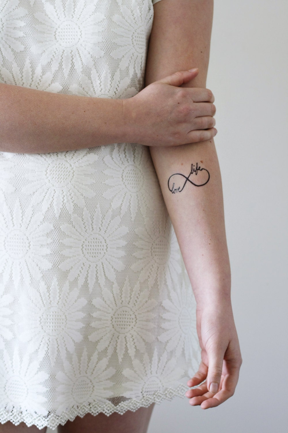 Infinity Temporary Tattoo – Love Life Symbol With Minimal Uplifting ...
